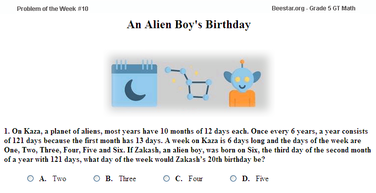 Problem of the Week - Beestar.org