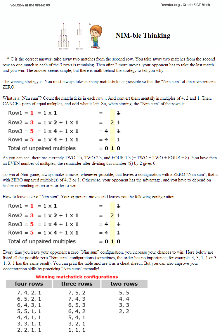 Problem of the Week - Beestar.org
