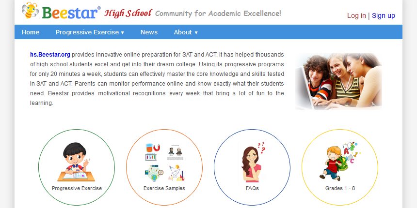 hs.Beestar.org - High School Math and Reading