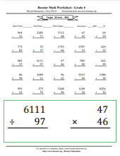 Fourth Grade Math Worksheets - Free & Printable | Beestar