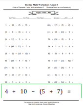 Fourth Grade Math Worksheets - Free & Printable | Beestar