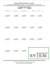 Fifth Grade Math Worksheets - Free & Printable | Beestar