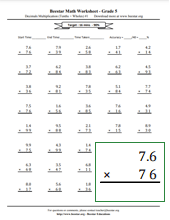 Fifth Grade Math Worksheets - Free & Printable | Beestar