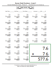 Fifth Grade Math Worksheets - Free & Printable | Beestar