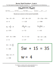 Sixth Grade Math Worksheets - Free & Printable | Beestar